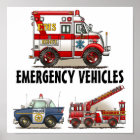 Ambulance EMS Vehicles Poster | Zazzle.com