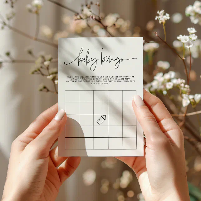 EMERY Whimsical Baby Bingo Shower Game Card | Zazzle EMERY Whimsical Baby Bingo Shower Game Card | Zazzle