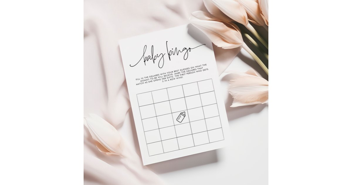 EMERY Whimsical Baby Bingo Shower Game Card | Zazzle EMERY Whimsical Baby Bingo Shower Game Card | Zazzle