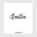 Emilia Name - Handwritten Calligraphy Sticker | Zazzle