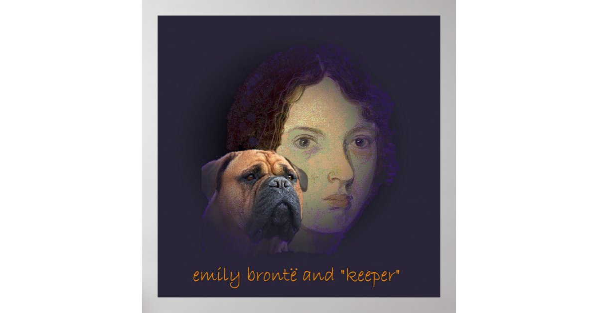 Emily Bronte and her dog "Keeper" Poster | Zazzle
