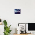 Emily Dickinson inspirational quote blue and white Poster | Zazzle