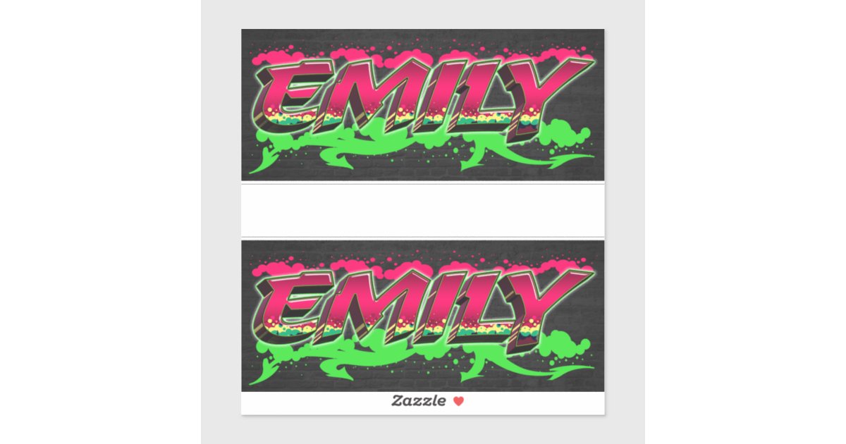 Emily First Name Graffiti Sticker | Zazzle
