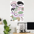 Emily in Paris theme Birthday photobooth props Poster | Zazzle