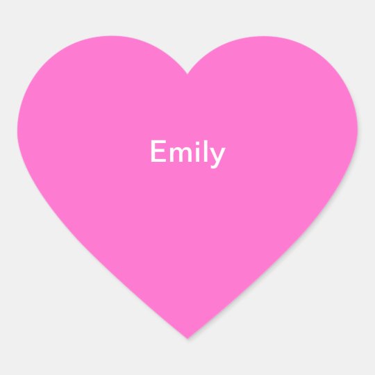 Emily Kids Name Sticker Personalized Pink White | Zazzle.com
