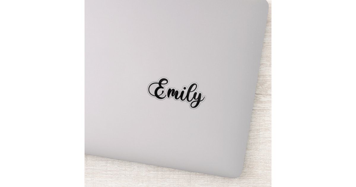 Emily Name - Handwritten Calligraphy Sticker | Zazzle