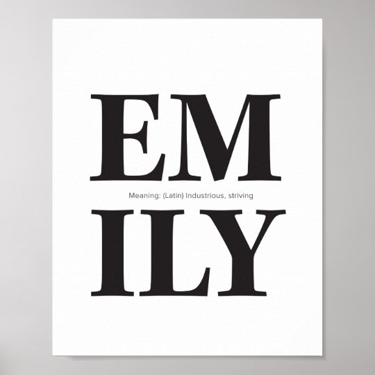Emily Name Poster | Zazzle.com