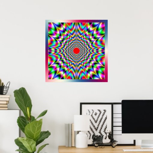 Emission of Vibrating Colors Poster | Zazzle