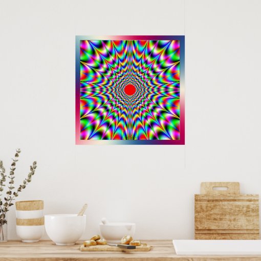 Emission of Vibrating Colors Poster | Zazzle