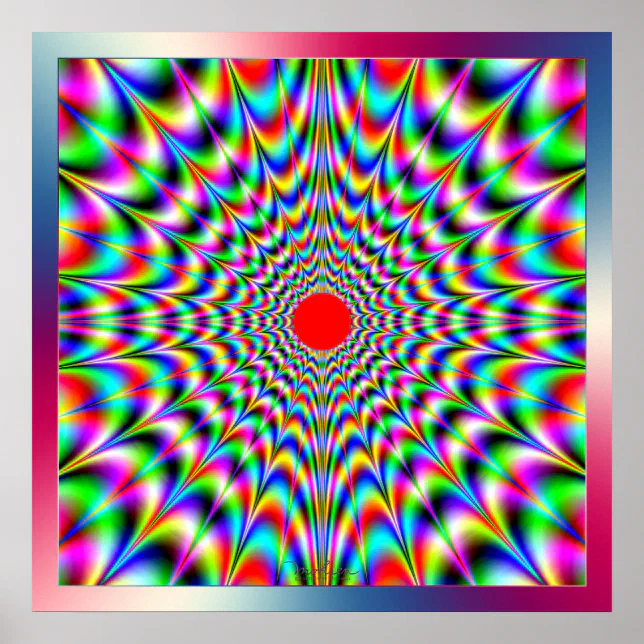 Emission of Vibrating Colors Poster | Zazzle