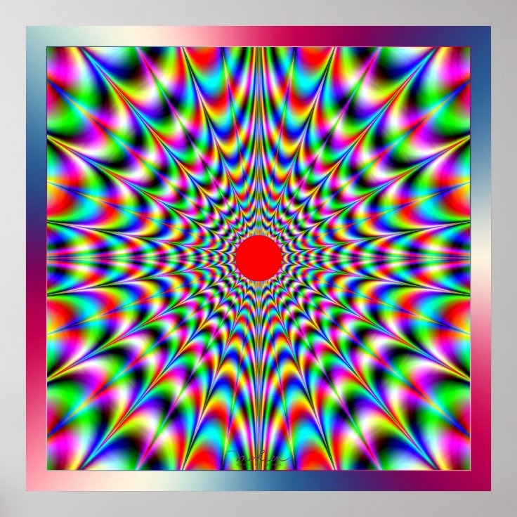 Emission of Vibrating Colors Poster | Zazzle