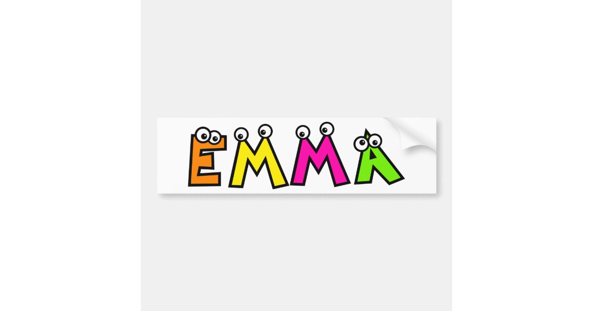 Emma Bumper Sticker | Zazzle