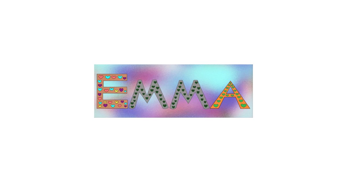 EMMA Cute Girl's Name Abstract Print | Zazzle