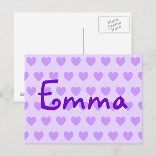 Emma in Purple Postcard | Zazzle