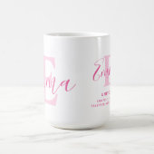 Emma name meaning and monogram pink text coffee mug | Zazzle