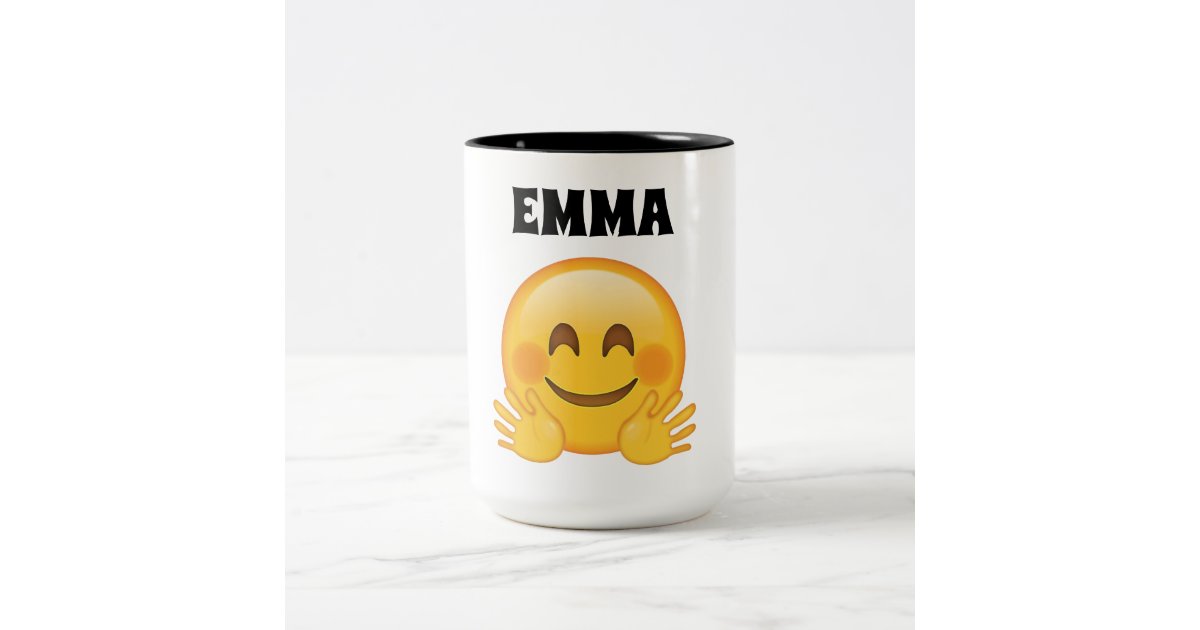Emma- Personalized emoji coffee mug | Zazzle