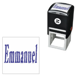 Emmanuel Name Logo, Self-inking Stamp | Zazzle