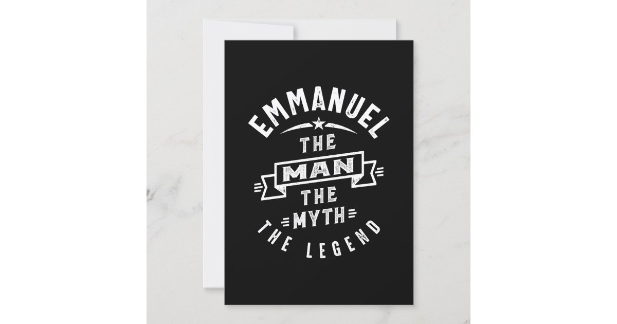 Emmanuel Personalized Name Birthday Gift Invitation | Zazzle