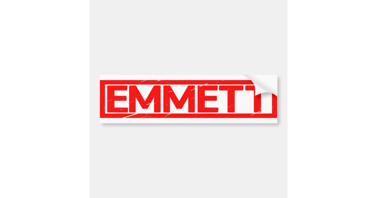 Emmett Stamp Bumper Sticker | Zazzle