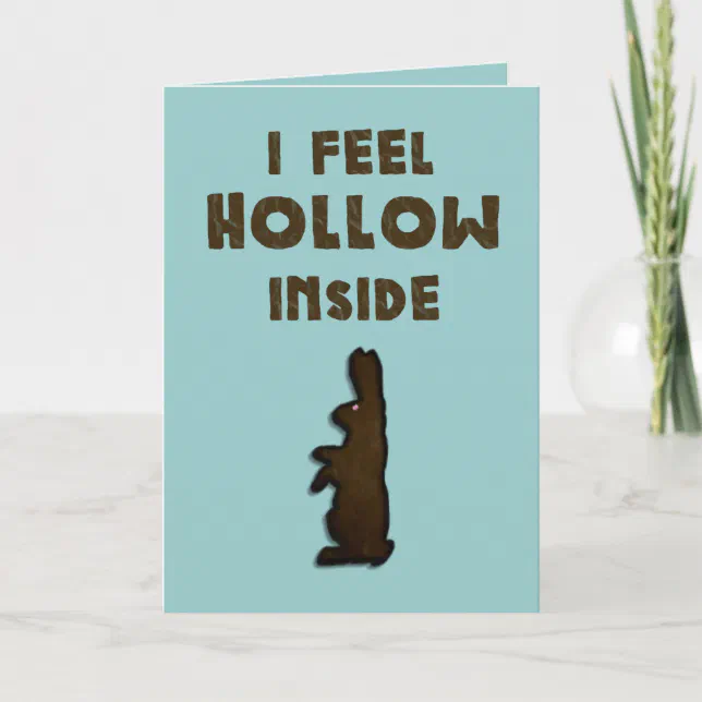 Emo Easter Bunny Funny Chocolate Greeting Card | Zazzle