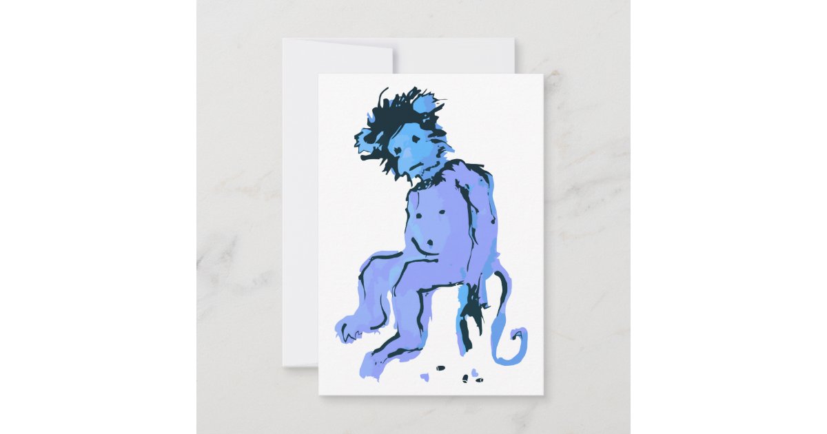 emo monkey ink invitation | Zazzle