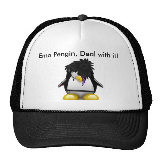Emo penguin, Emo Pengin, Deal with it! Cap | Zazzle