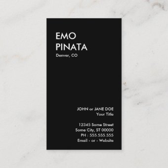 emo pinata business card | Zazzle