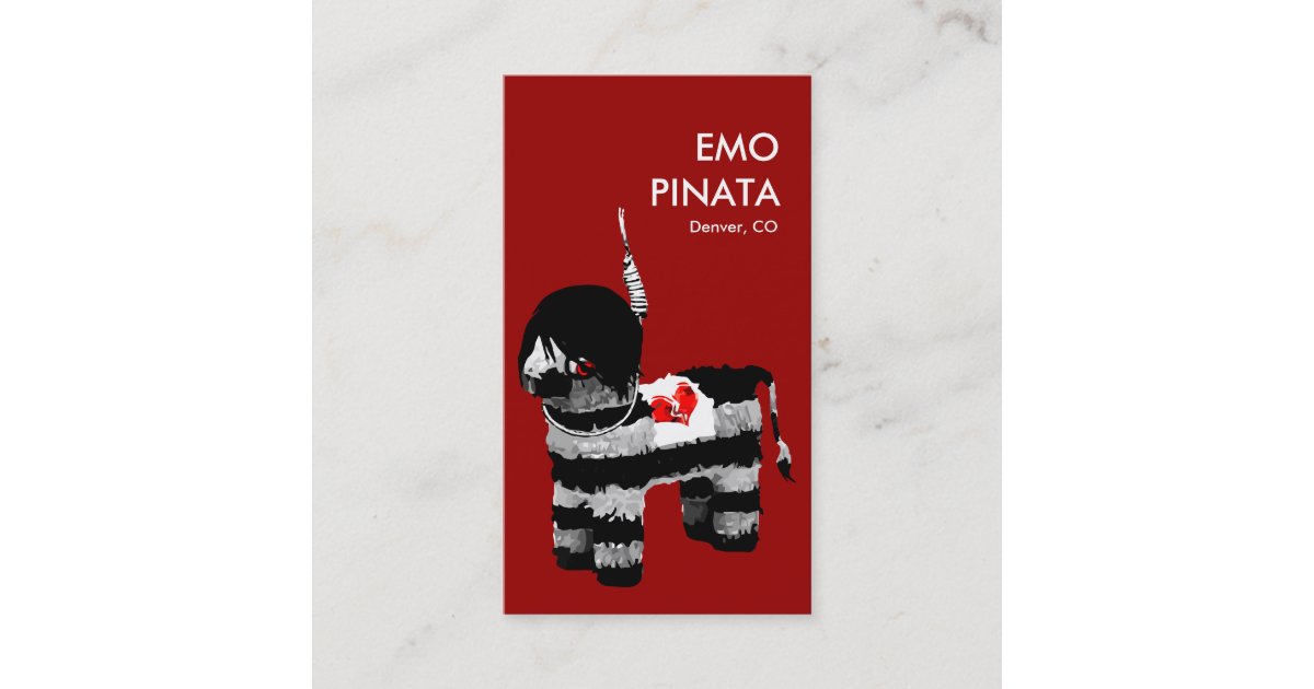 emo pinata business card | Zazzle