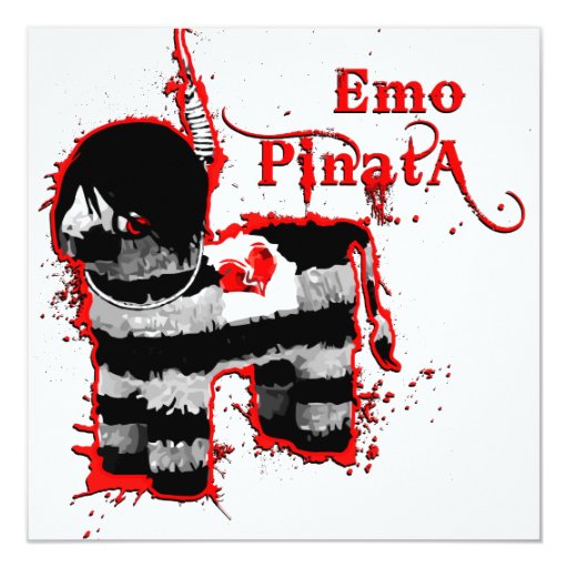 emo pinata invitation | Zazzle