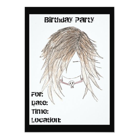 Emo Punk Birthday Invitations | Zazzle.com