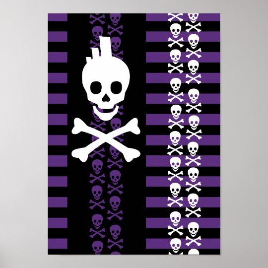 Emo Punk Skull Poster | Zazzle.com