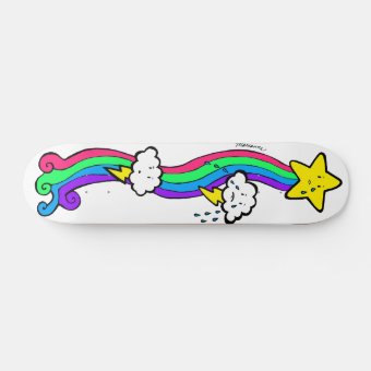 Emo Rainbow Custom Skateboard | Zazzle