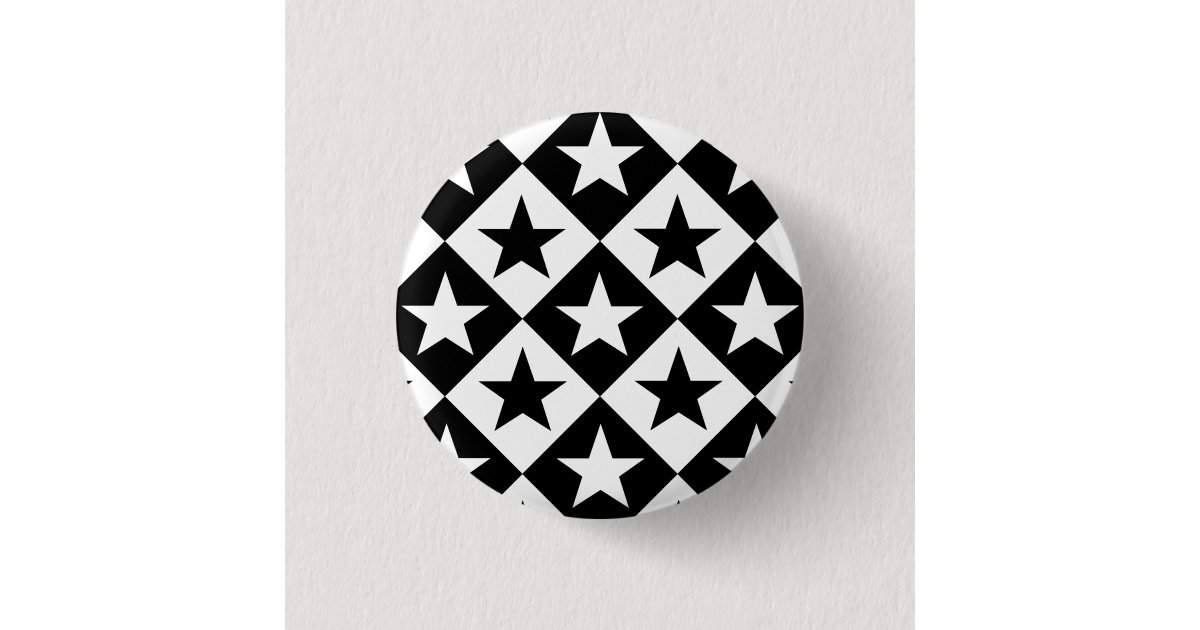 Emo Star Pattern Pinback Button | Zazzle