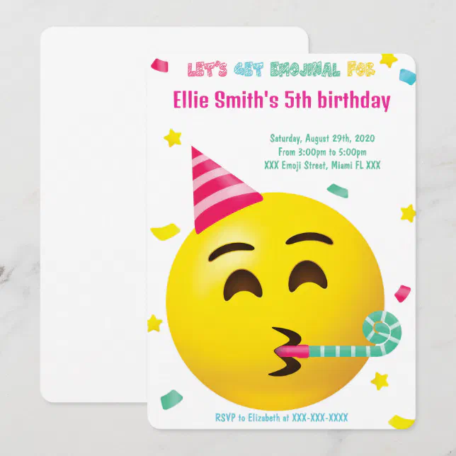 Emoji Birthday Invitation | Zazzle