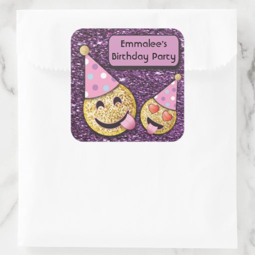 Emoji Birthday Party Stickers | Zazzle