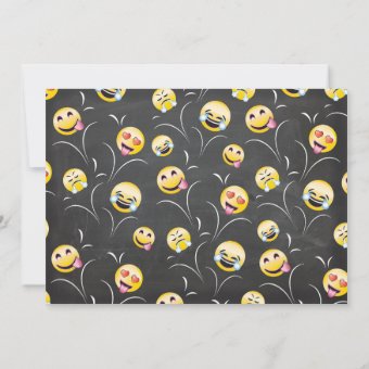 Emoji Chalkboard Bounce House Birthday Party Invitation | Zazzle