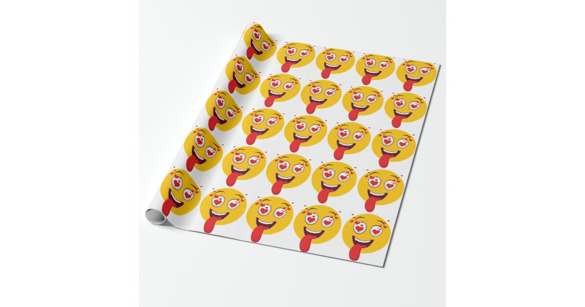 emoji collection wrapping paper | Zazzle