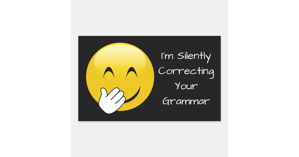Emoji Correcting Grammar Stickers | Zazzle
