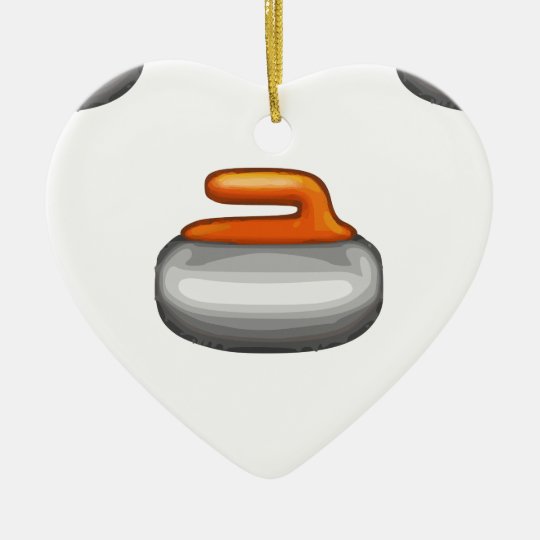Emoji Curling Stone Ceramic Ornament | Zazzle.com