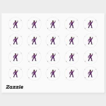 Emoji Dancing Man Classic Round Sticker | Zazzle