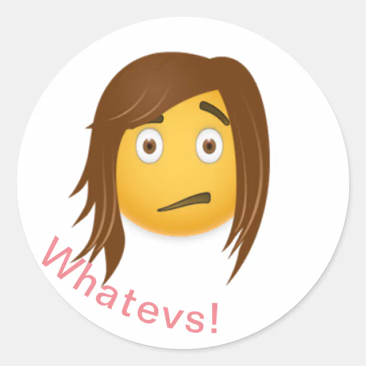 Emoji Expressions Face Stickers Whatevs | Zazzle