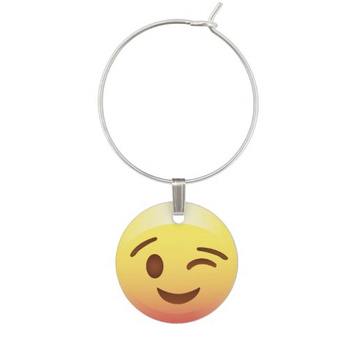 Emoji Faces Good Times Party Wine Charms | Zazzle