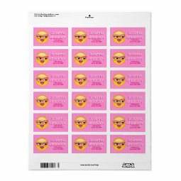 Emoji Flirty Girl ID227 Label | Zazzle