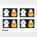 Emoji Halloween Ghost & Candy Corn Stickers | Zazzle