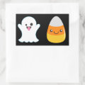 Emoji Halloween Ghost & Candy Corn Stickers | Zazzle