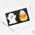 Emoji Halloween Ghost & Candy Corn Stickers | Zazzle