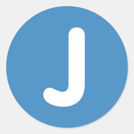 Emoji Letter J Twitter Classic Round Sticker | Zazzle.com