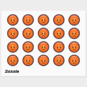 Emoji Mad Face Classic Round Sticker | Zazzle