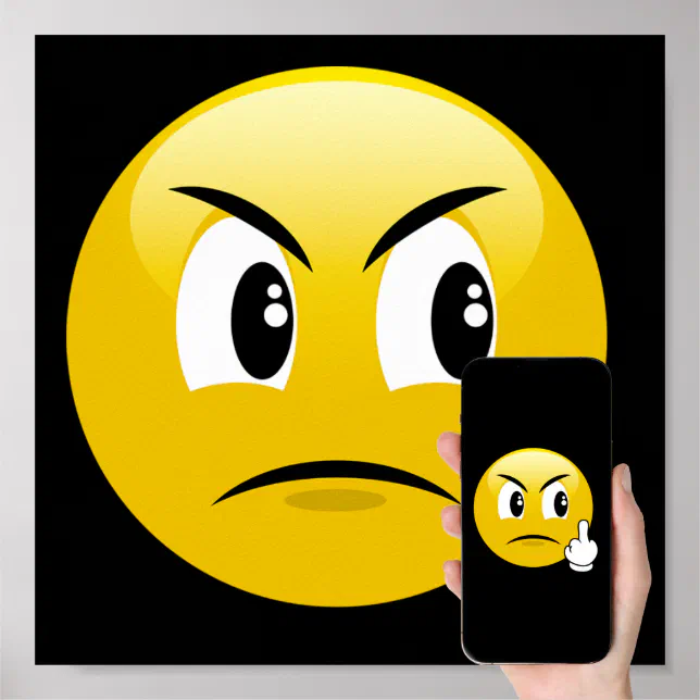 Emoji Middle Finger Poster | Zazzle