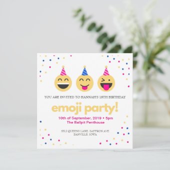 emoji party! invitation | Zazzle